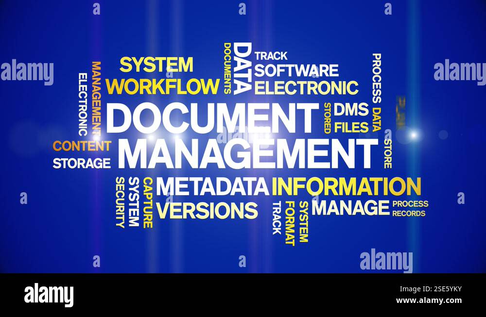 4k Document Management Animated Tag Word Cloud,Text Animation seamless ...