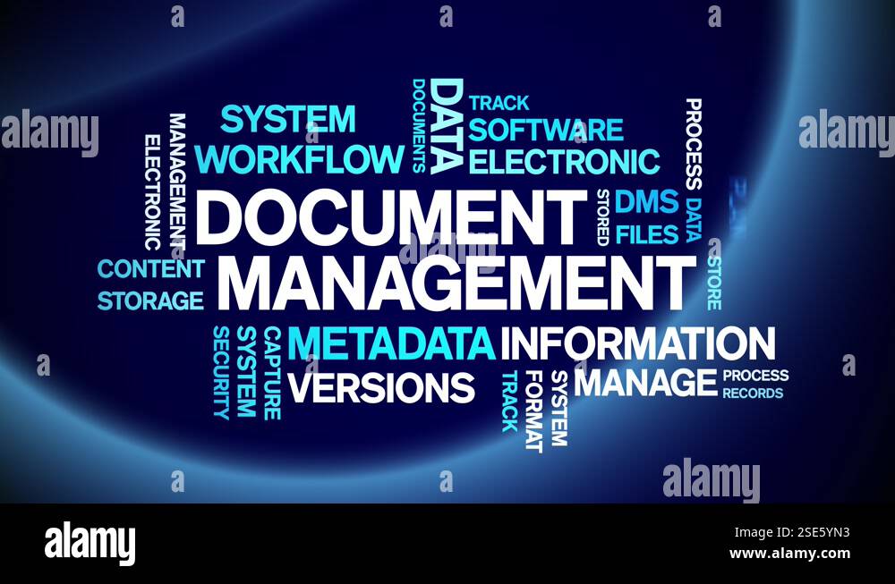 4k Document Management Animated Tag Word Cloud,Text Animation seamless ...