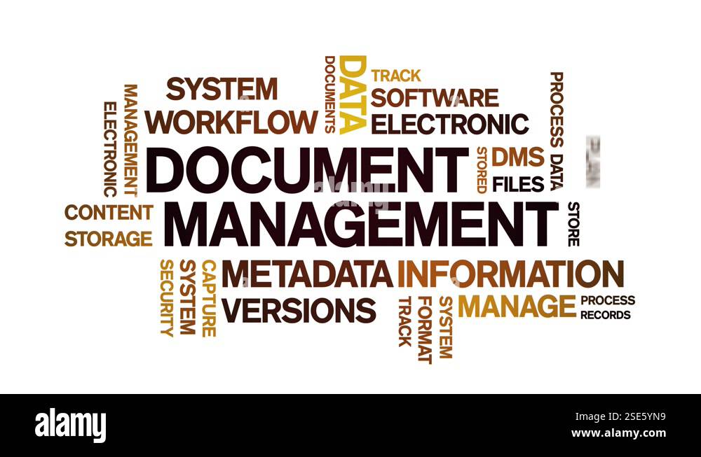 4k Document Management Animated Tag Word Cloud,Text Animation seamless ...