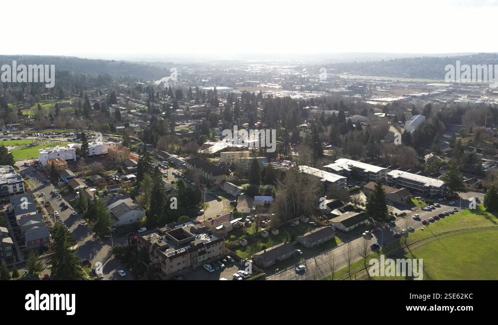 Cinematic aerial drone footage of the Boeing Renton Factory, Renton ...