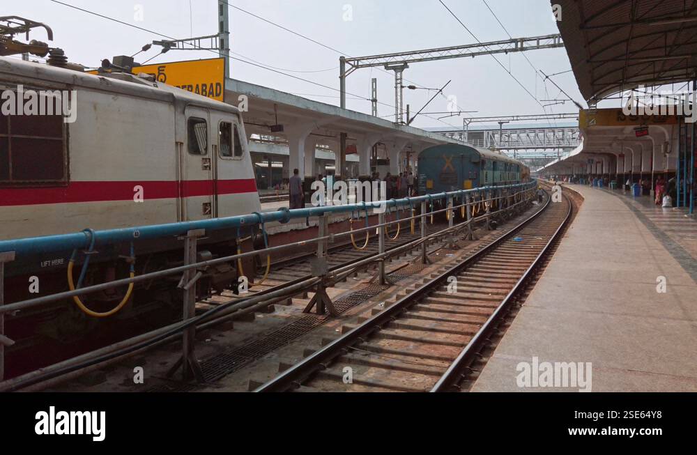 Railway station in Hyderabad Stock Video Footage - Alamy