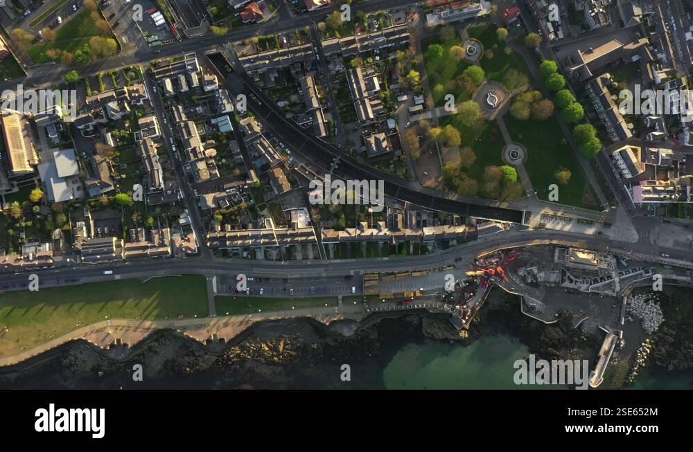 Dun Laoghaire Rathdown, Dublin, Ireland, April 2020. Drone, Birds Eye ...