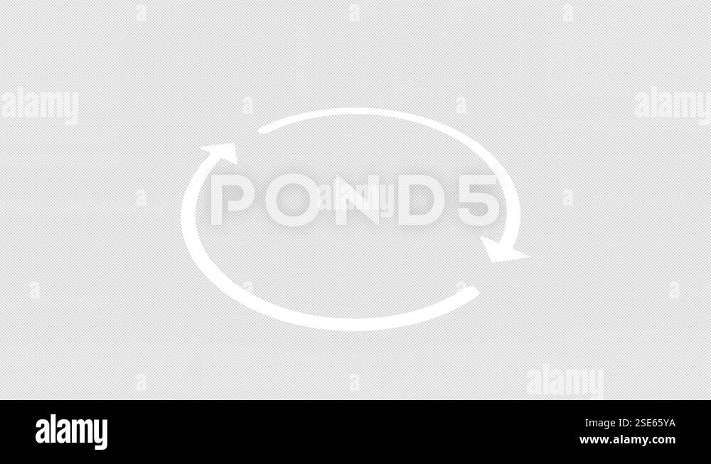 A circular 3D arrow in a loop on a transparent alpha background Stock ...