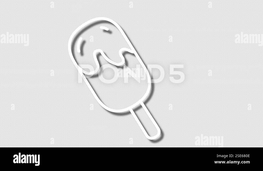 Hand drawn animated ice lolly graphic with a transparent background ...