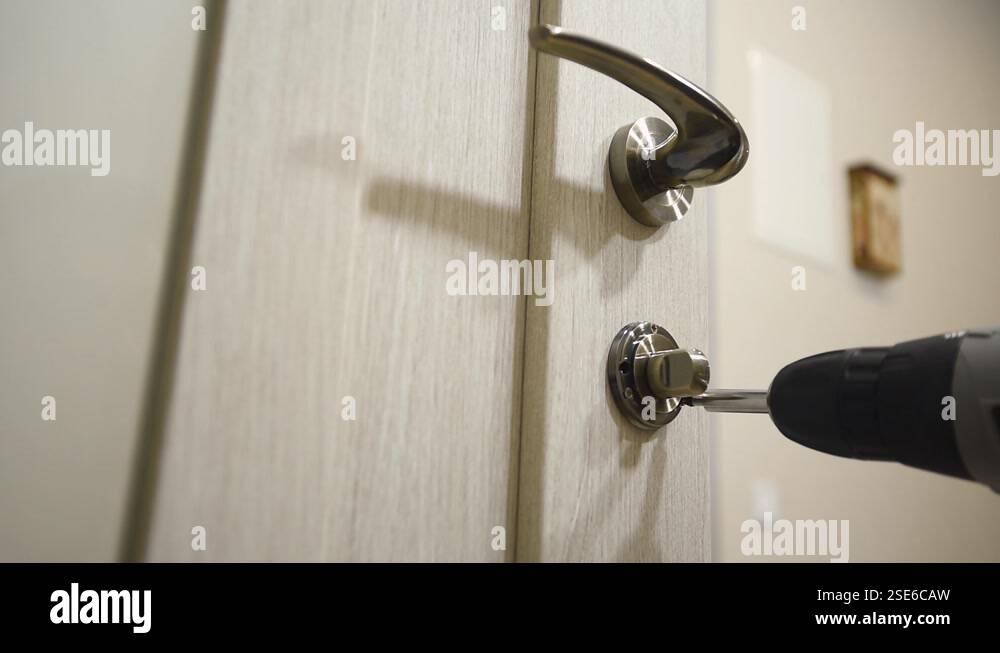 Professional carpenter installing lock Stock Videos & Footage - HD and ...