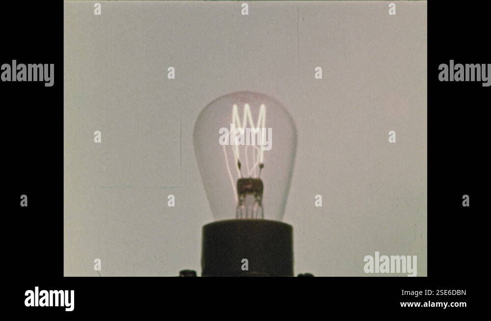 1960s: Diagram of molecules. Lightbulb. Florescent bulb. Light spectrum ...
