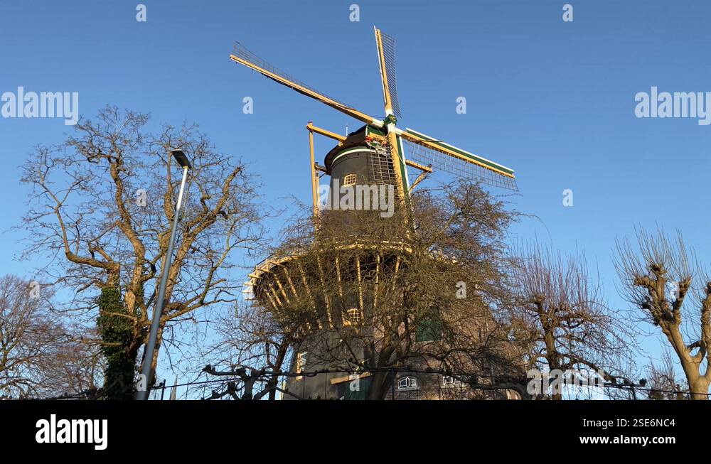 windmill de Windhond is a historical feature of the city of Woerden ...