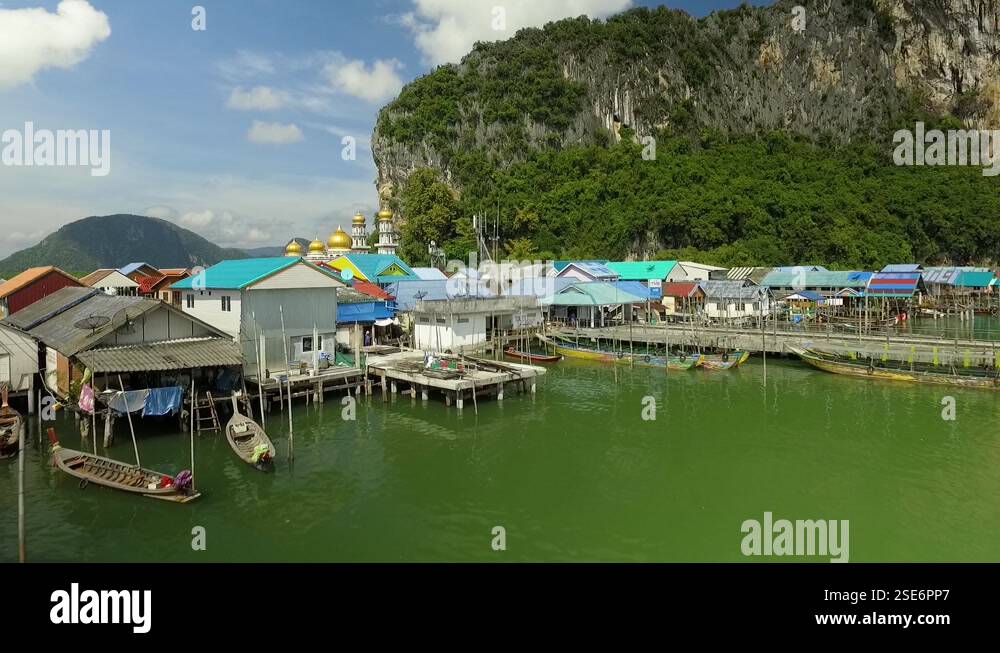 Koh Panyee Traditional Muslim Floating Fisherman Village with Mosque ...