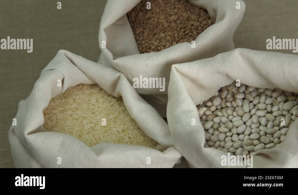 Open sack with seeds Stock Video Footage - Alamy