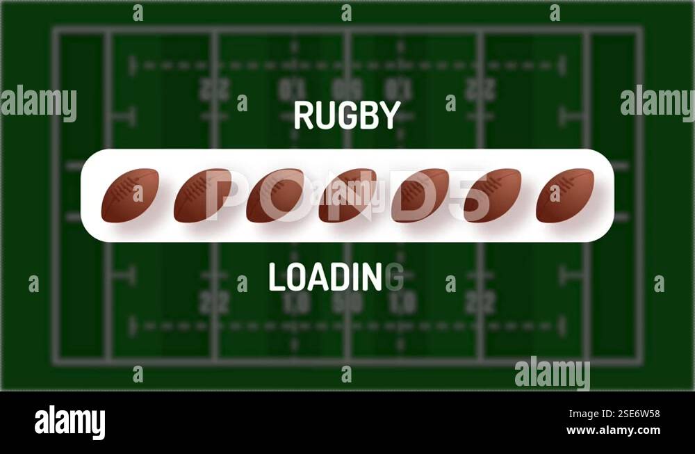 Rugby progress bar. Rugby loading bar illustration motion design ...