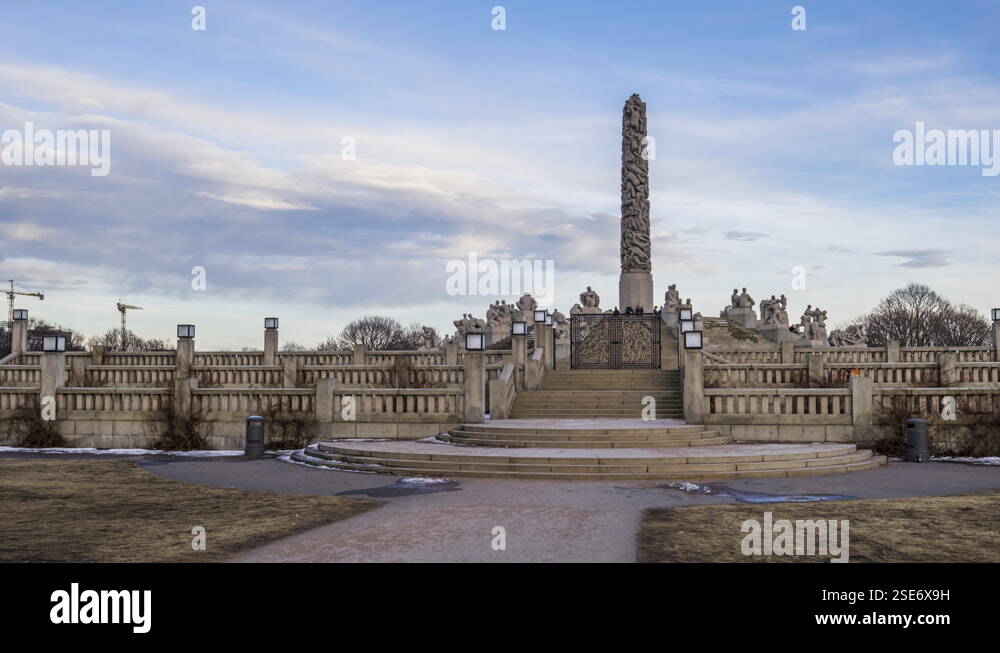 Monolith (Monolitten) - People Visit The Popular Attraction At Vigeland ...