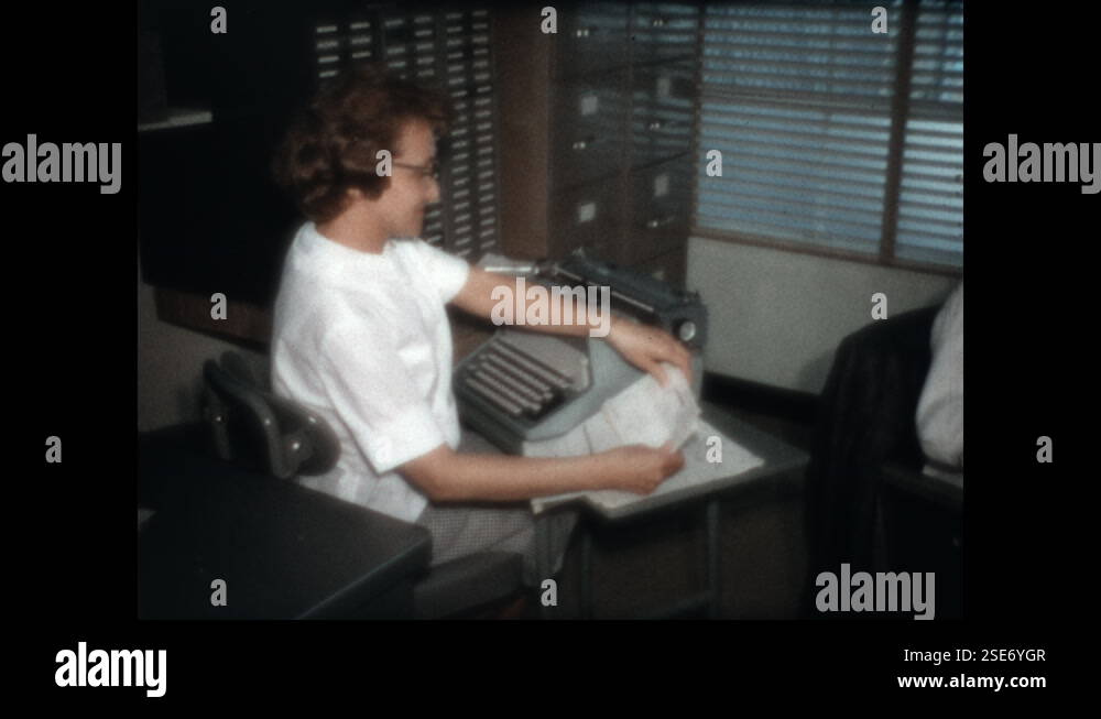 The Office Typist 1965 Stock Video Footage - Alamy