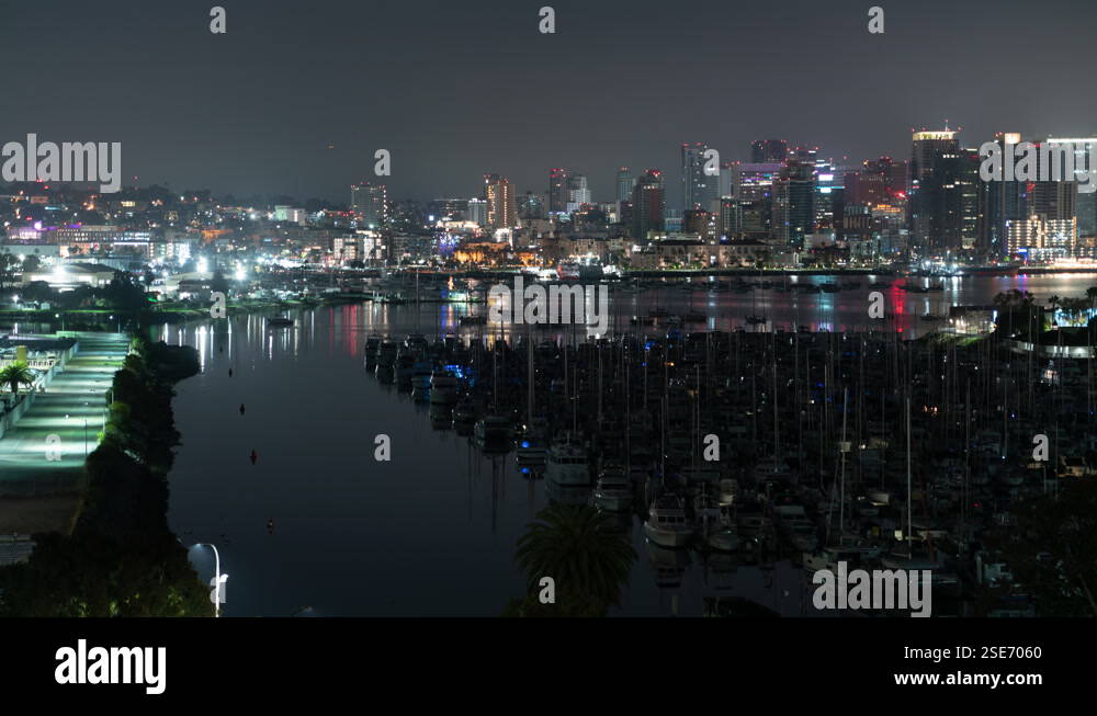 8K San Diego Downtown Little Italy and Bankers Hill Night Time Lapse ...