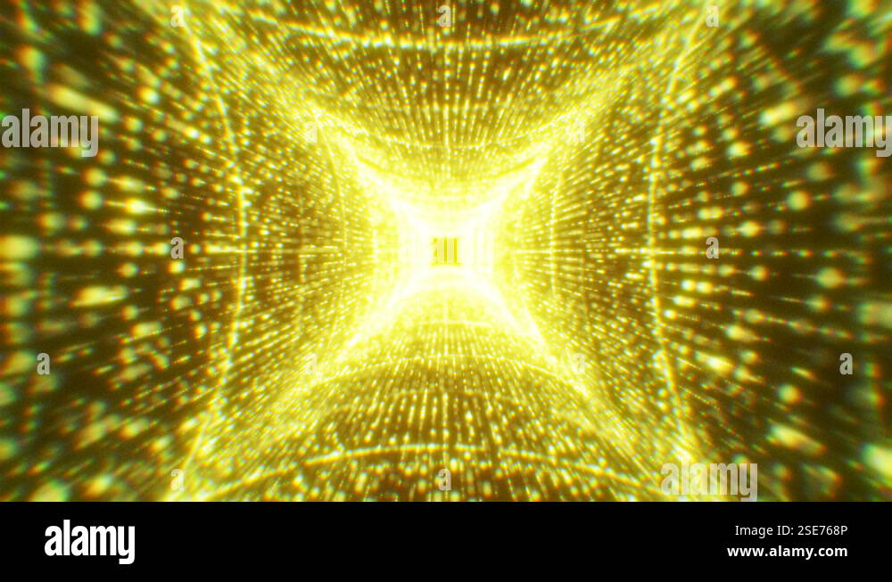 Light Fast Speed Tunnel Streaks Background Bright Yellow Flight Inside ...