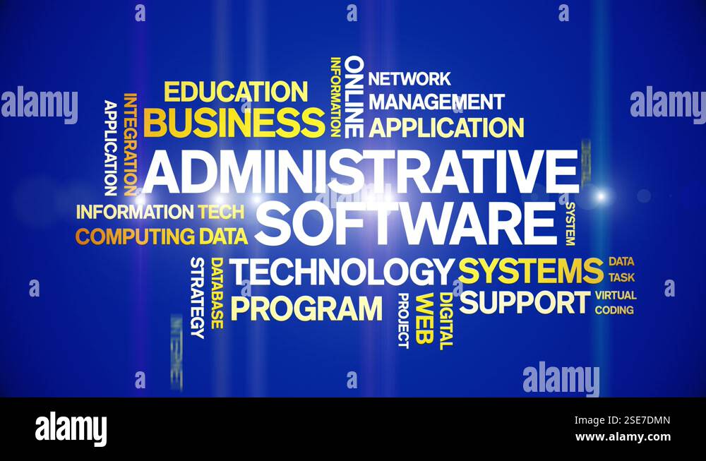 Administrative Software Animated Tag Word Cloud,Text Animation seamless ...