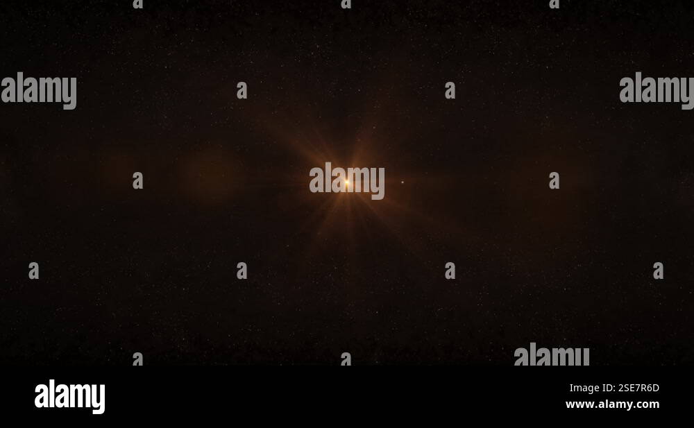 Toward a solar star in the origin of universe in the outer space Stock ...