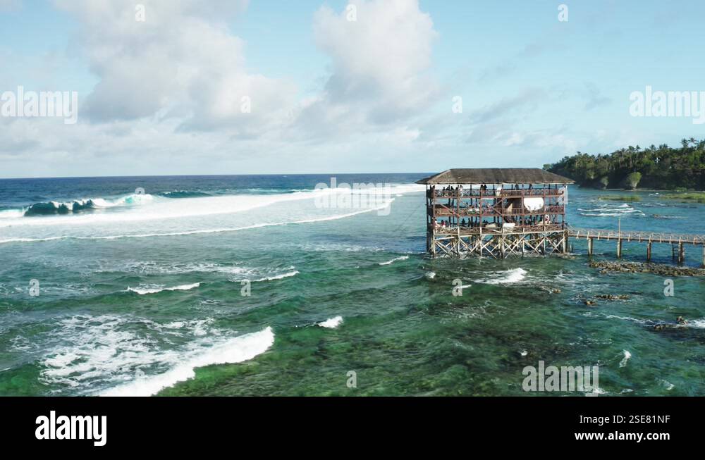 Cloud 9, well-known surfing spot on Siargao Island, Philippines Stock ...
