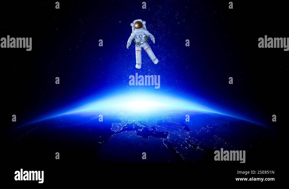 Astronaut Falling On Space 4K Stock Video Footage - Alamy