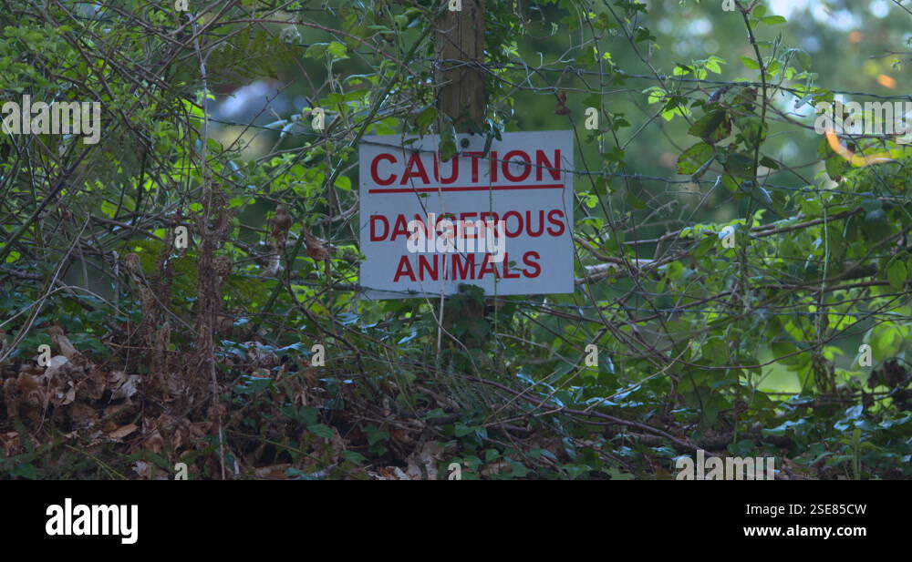 CAUTION DANGEROUS ANIMALS warning sign farm health and safety message ...