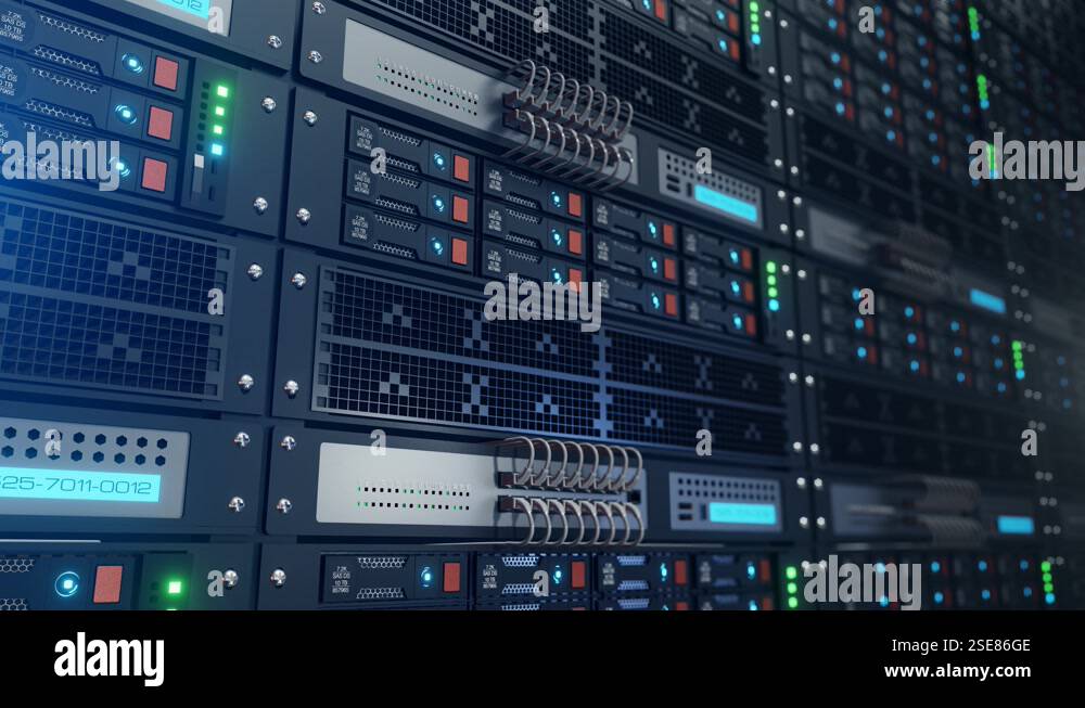 Close the server rack cluster in the data center with the selected ...