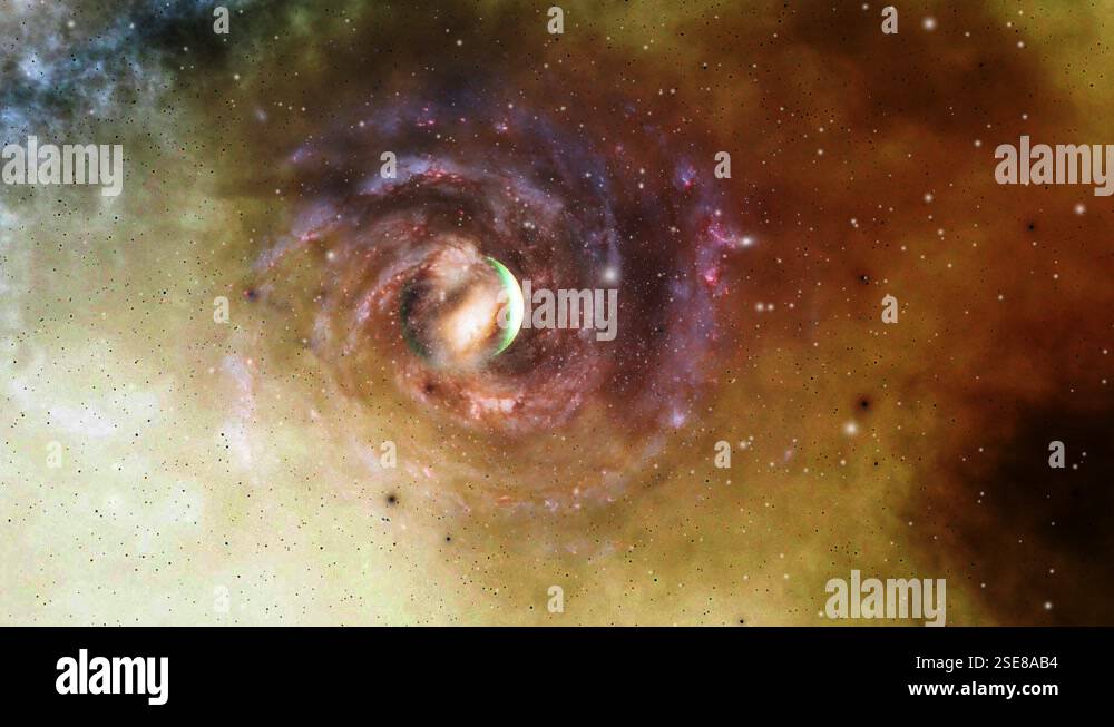 nebula clouds and galaxies moving in the great universe Stock Video ...