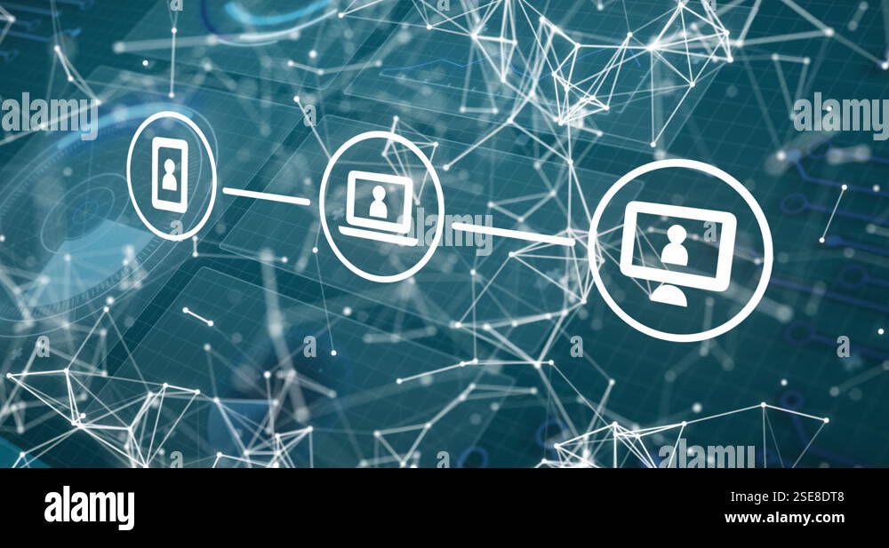 Network connections communication icons animation Stock Videos ...