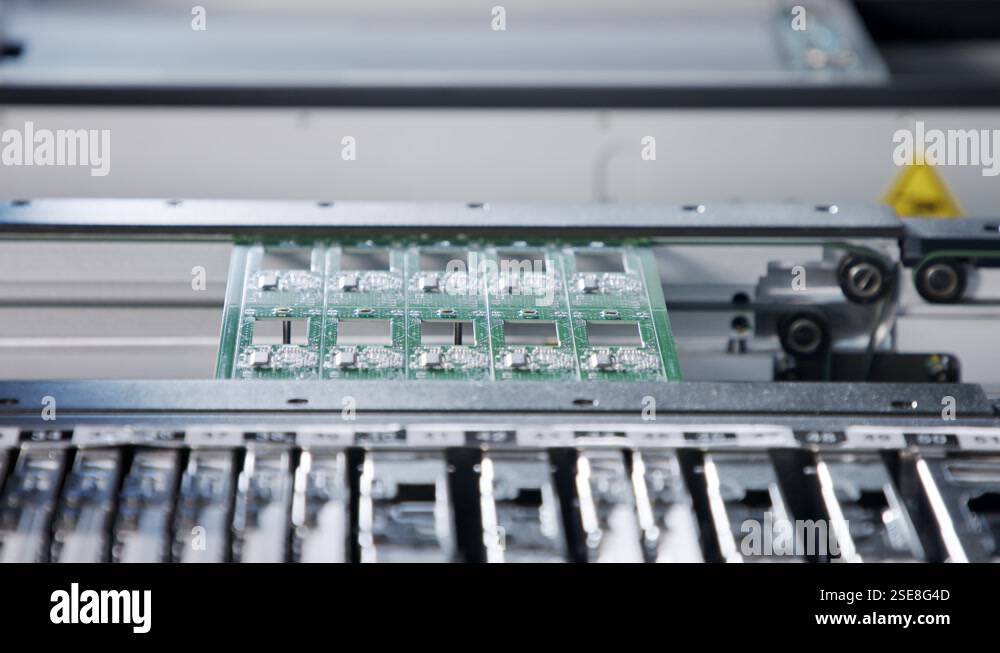 SMT machine places resistors, capacitors, transistors, LED and ...