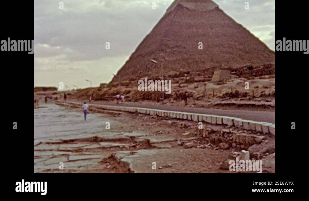 archival Khafre Pyramid from Valley Temple Stock Video Footage - Alamy