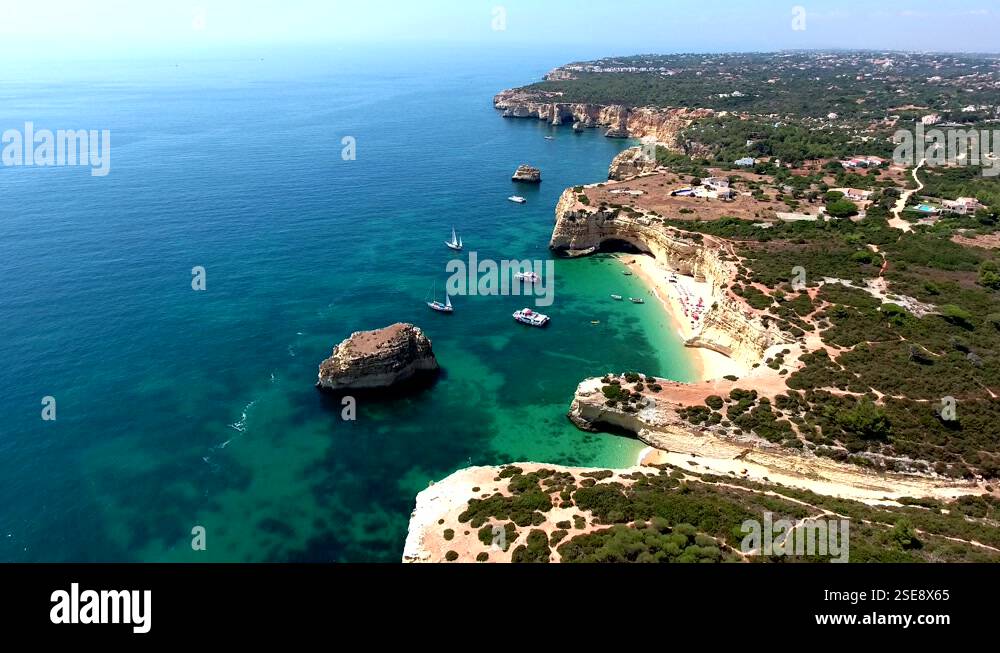 Algarve Coast between Praia da Marinha and Armacao de Pera, Algarve ...