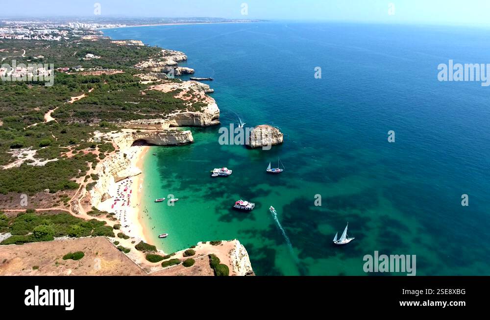 Algarve Coast between Praia da Marinha and Armacao de Pera, Algarve ...