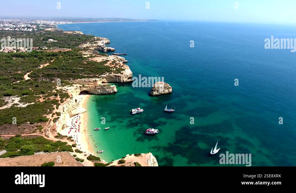 Algarve Coast between Praia da Marinha and Armacao de Pera, Algarve ...