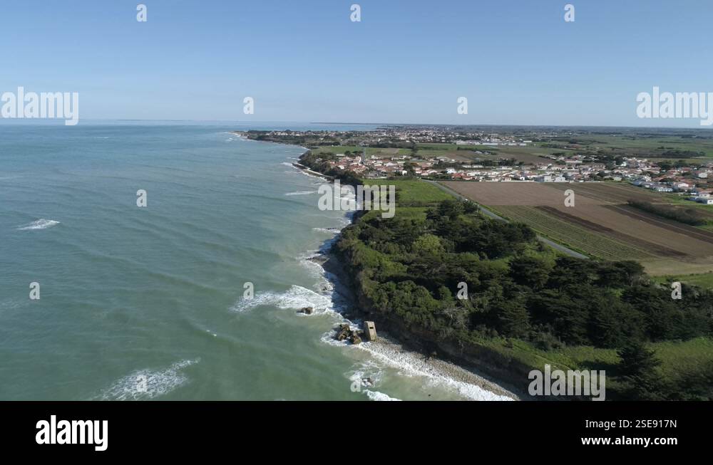 Oleron Island north shore on the Chassiron lighthouse with fallen ...
