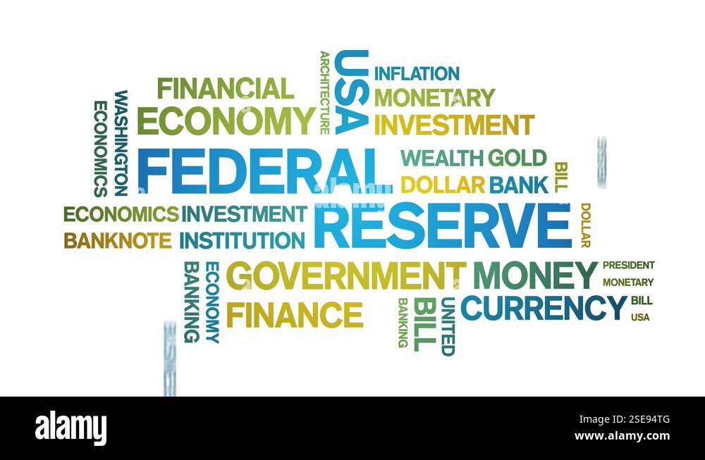 Federal Reserve Animated Tag Word Cloud,Text Design Animation seamless ...