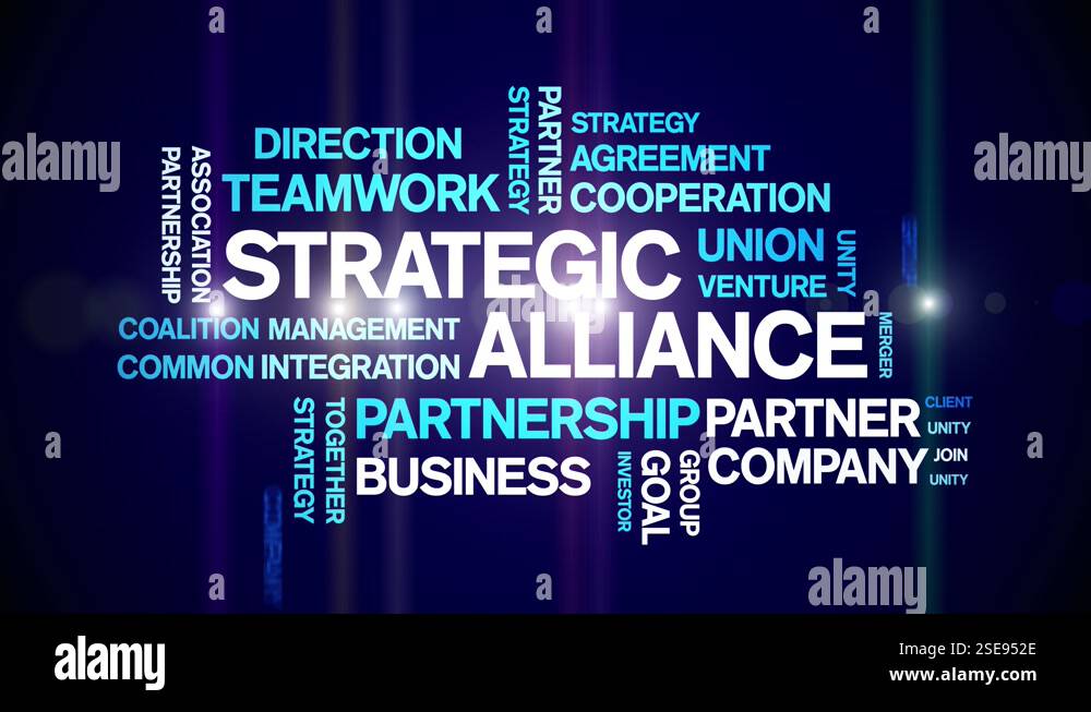 Strategic Alliance Animated Tag Word Cloud,Text Design Animation ...