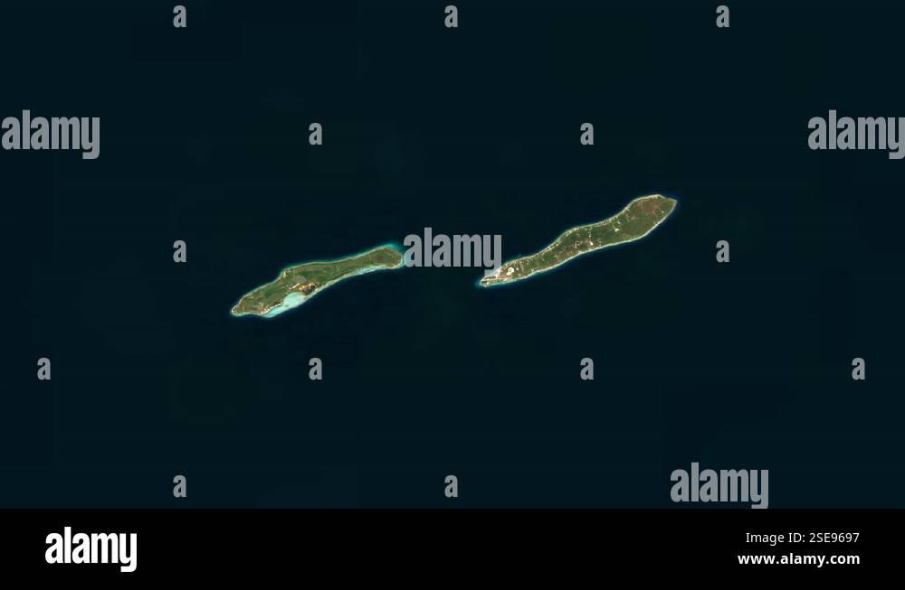 Cayman Islands - Little Cayman and Cayman Brac close-up - satellite ...