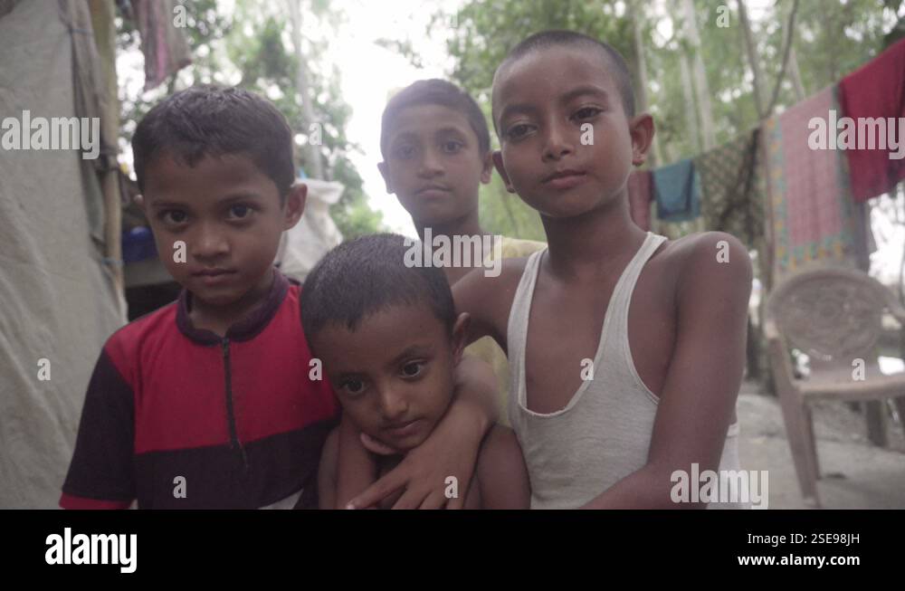 Poor village children laughing together Stock Video Footage - Alamy