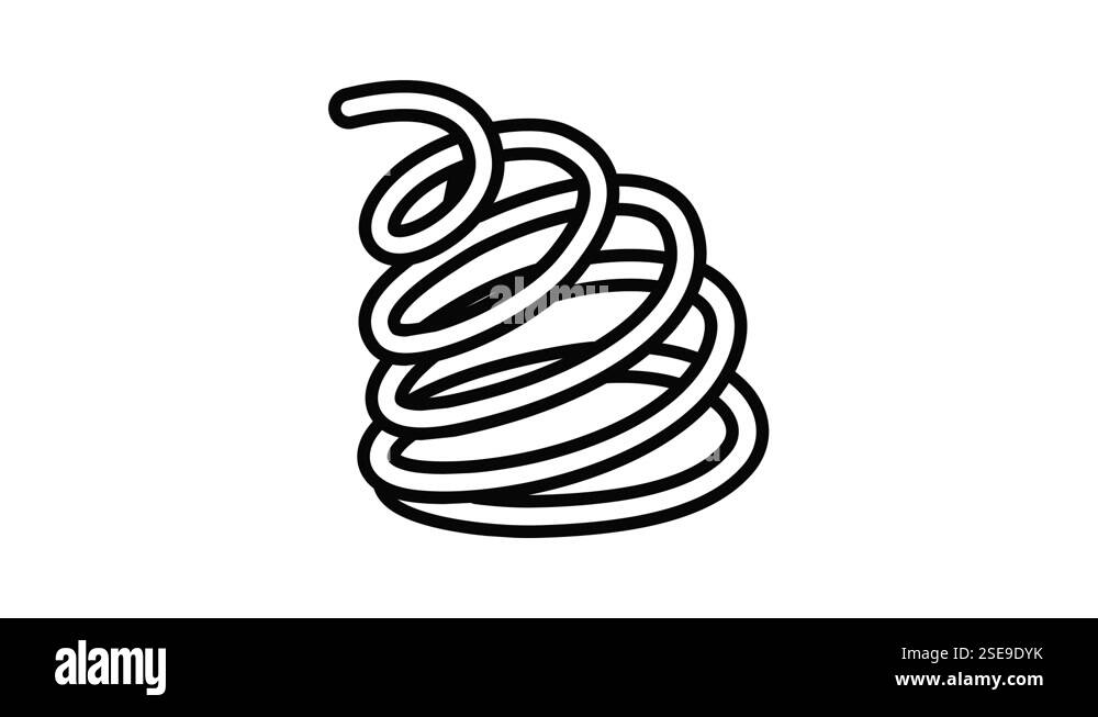 Twist coil icon animation Stock Video Footage - Alamy