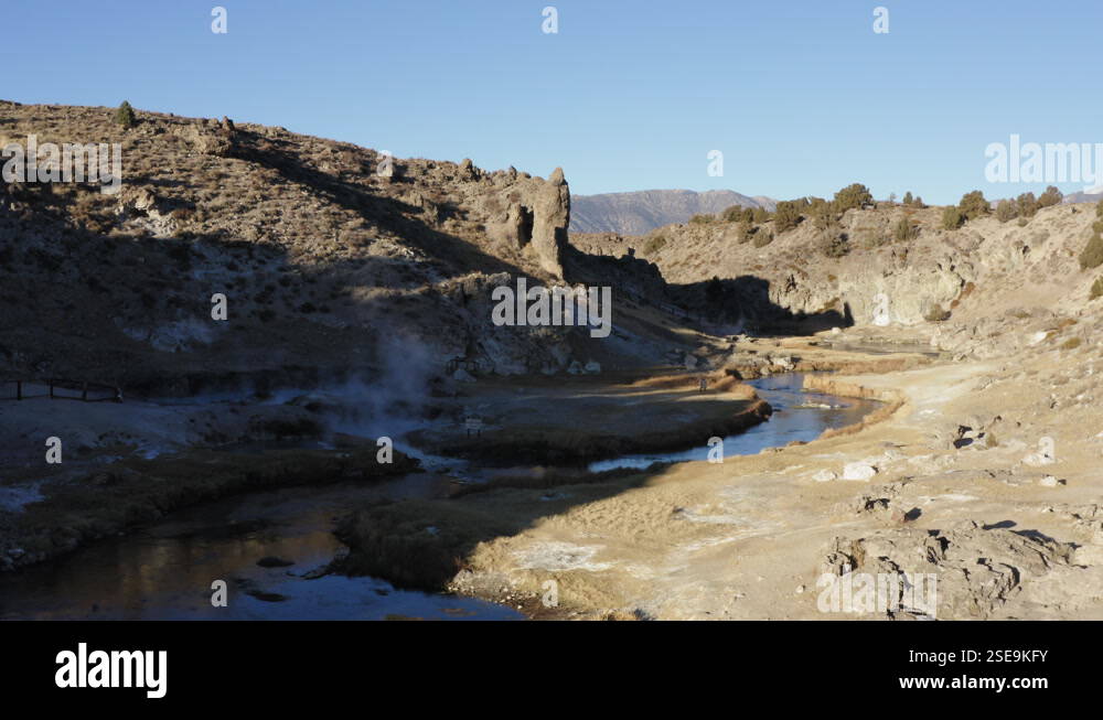 Steaming Hot Spring in Rocky Valley, Geothermal Spring in Inyo National ...