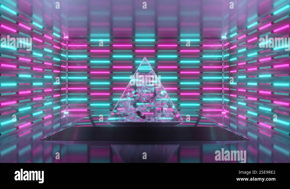 Laser Neon Tube LED Wall Design Patterns Flash Flicker in Dark Room ...