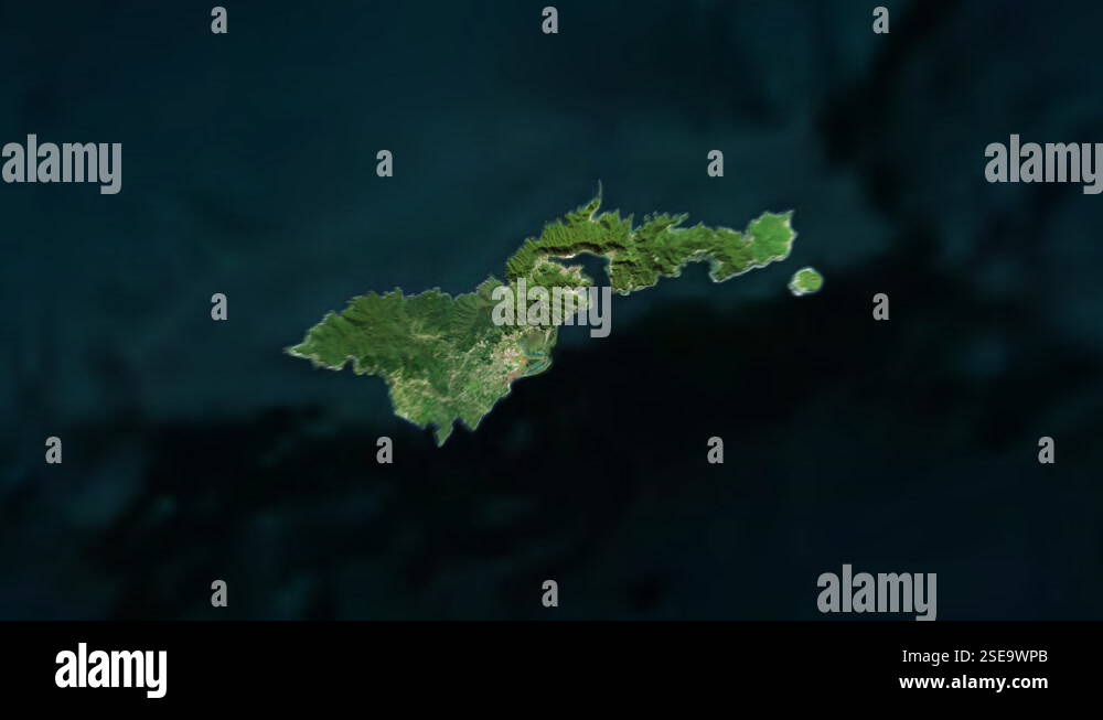 Tutuila - American Samoa close-up - satellite. Preview. Labels Stock ...