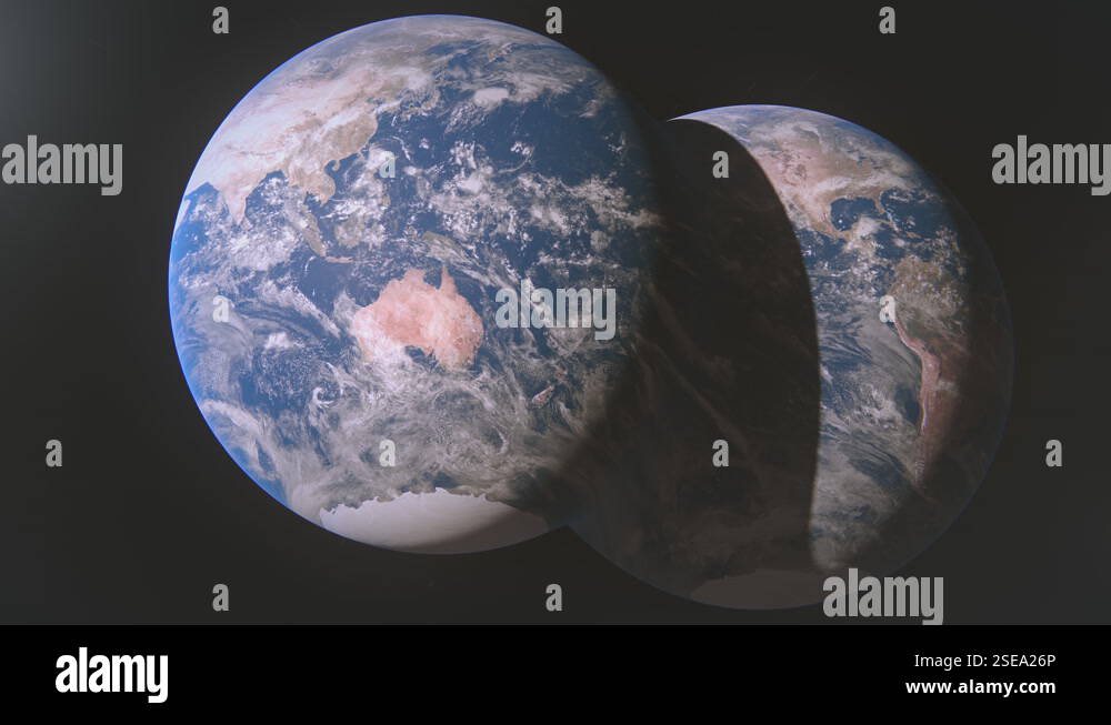 World divided. Planet earth slowly dividing Stock Video Footage - Alamy