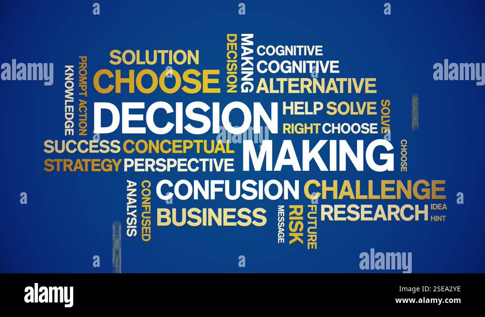 Decision Making Animated Tag Word Cloud,Text Design Animation seamless loop Stock Video Footage ...
