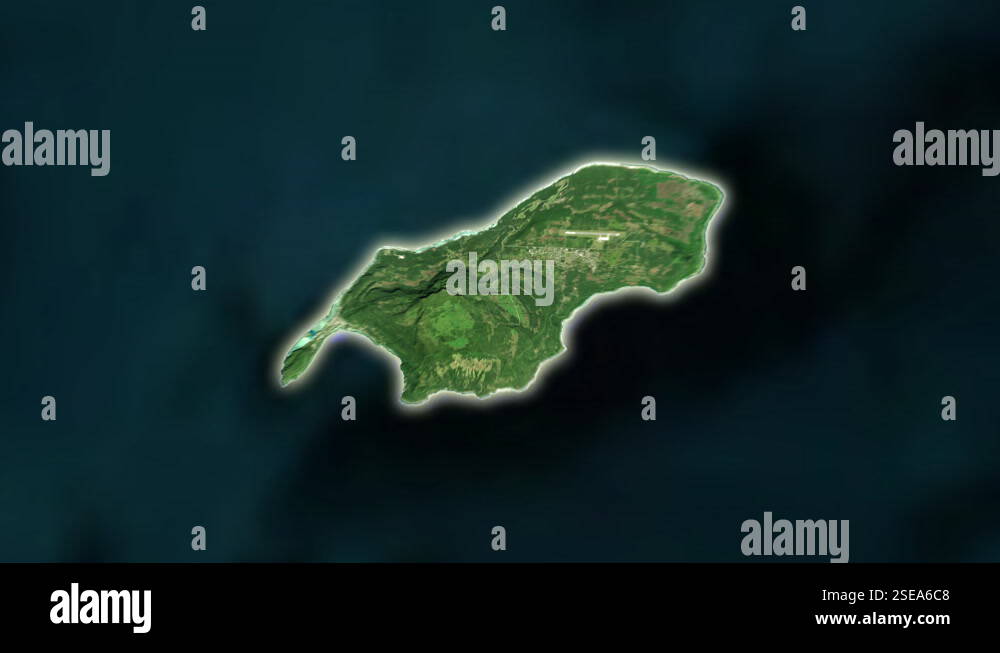 Rota - Northern Mariana Islands close-up - satellite. Preview. Glow ...