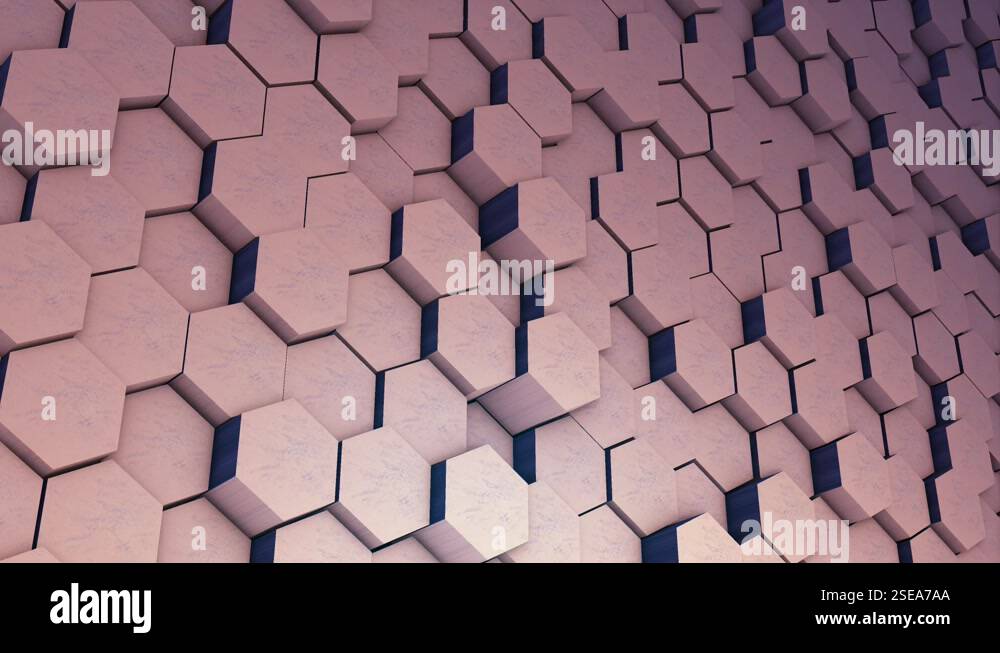 Abstract Hexagon Geometry Background, Hexagonal Pattern Randomly Waving Stock Video Footage - Alamy