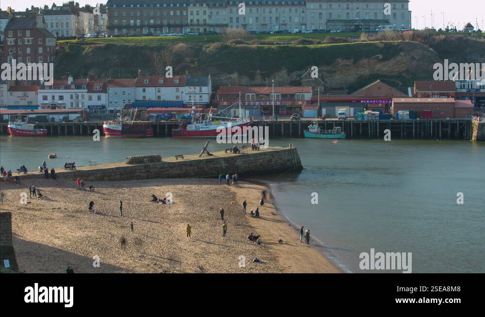 Whitby fishing harbour pier Stock Videos & Footage - HD and 4K Video ...