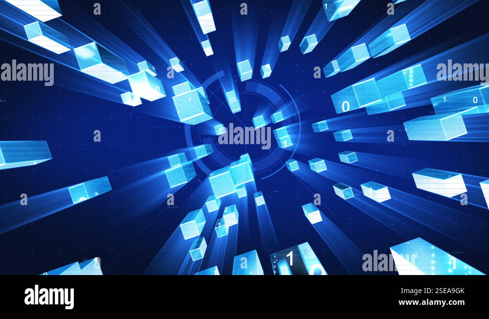 Holographic QR Code Reveal With Elegant Sci-fi Blue Background, It can ...