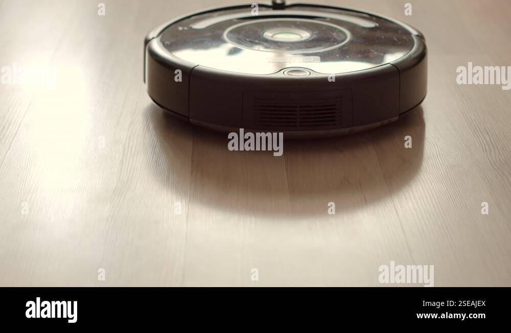 Automatic Robot Vacuum Cleaner.Smart Housekeeping Housework.Internet Of ...