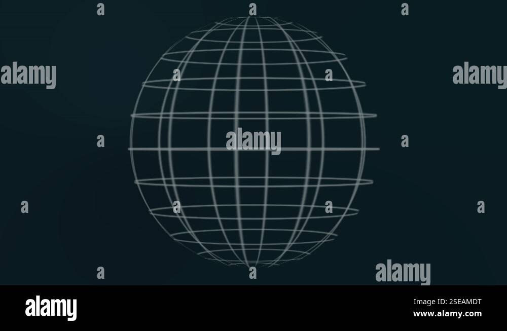Abstract sphere. Lines grid. Wire-frame globe style. technology and ...