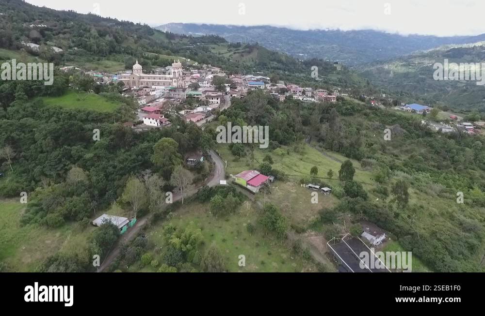 Mountains and little town in Colombia - Ubaque Stock Video Footage - Alamy
