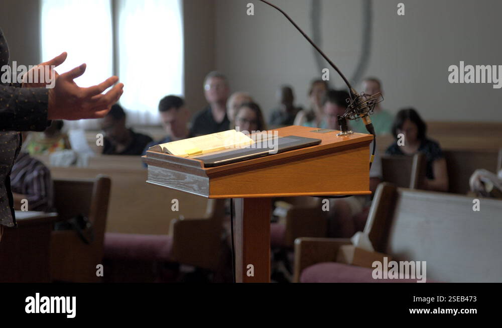 Close up on preacher's hands Stock Video Footage - Alamy
